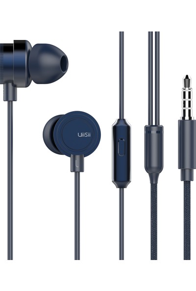Uiisii HM13 Mikrofonlu Kulakiçi Dinamik Kulaklık - Titanyum - Güçlü Bas - Mavi Uiisii HM13 Mikrofonlu Kulakiçi Dinamik Kulaklık - Titanyum - Güçlü Bas - Mavi