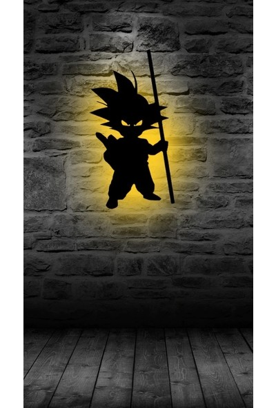 Woodenart Ledli Goku Ahşap Tablo Woodenart Ledli Goku Ahşap Tablo