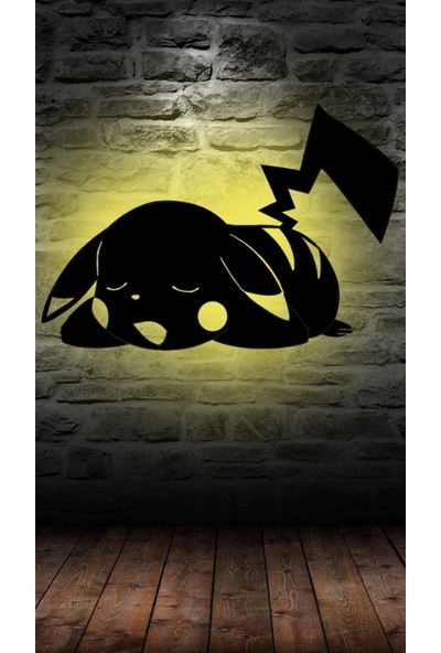 Woodenart Ledli Pikachu Ahşap Tablo Woodenart Ledli Pikachu Ahşap Tablo