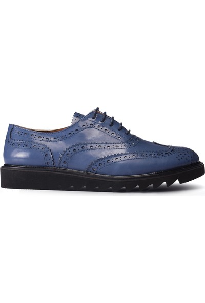 Deery Hakiki Rugan Mavi Günlük Oxford Kadın Ayakkabı Deery Hakiki Rugan Mavi Günlük Oxford Kadın Ayakkabı