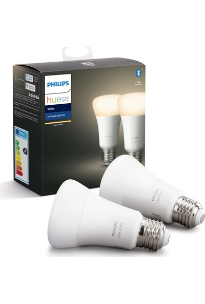 Philips Hue Beyaz Akıllı Ampul 2'li E27 Bluetooth