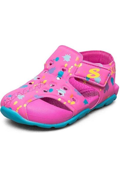 Skechers Side Wave - Küçük Kız Çocuk Pembe Sandalet 86428N Hptq Skechers Side Wave - Küçük Kız Çocuk Pembe Sandalet 86428N Hptq