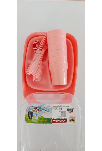 Melina 32 Parça Piknik Seti Pembe Melina 32 Parça Piknik Seti Pembe