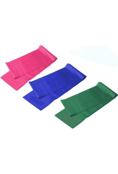 Delta 3 'lü Pilates Bandı  120 cm x 15 cm Egzersiz Direnç Lastiği