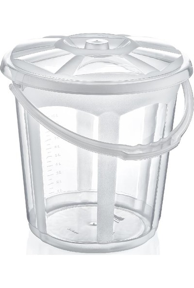 Emr Dünya Style Şeffaf Kova - Banyo Su Kovası 19,5Lt.