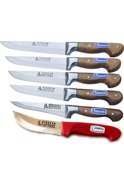 Sürmene Mutfak Bıçak Et Kasap Kurban Set 6'lı Sürmene El Yapım Sürmene Mutfak Bıçak Et Kasap Kurban Set 6'lı Sürmene El Yapım