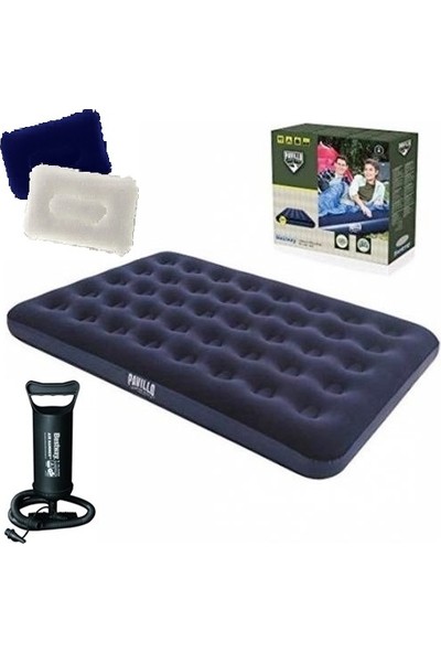 Bestway Pavillo Çift Kişilik Şişme Yatak Pompa ve Yastık Dahil Bestway Pavillo Çift Kişilik Şişme Yatak Pompa ve Yastık Dahil