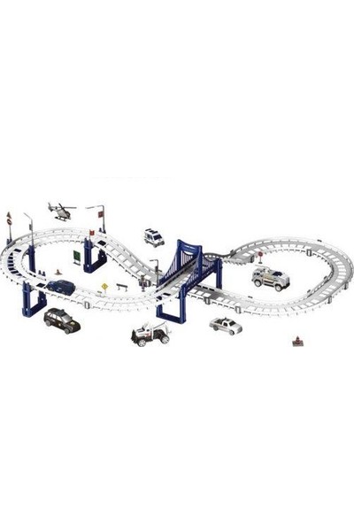 Furkan Toys Track Games 92 Parça Polis Parkur Seti 395 cm FR37760