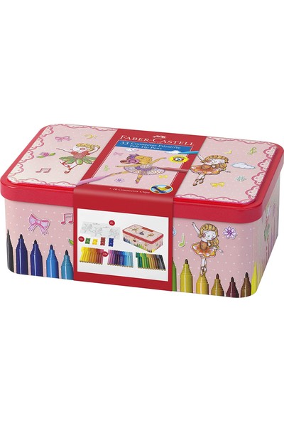 Faber-Castell Eğlenceli Keçeli Kalem Kutu + Balerin 33 Renk
