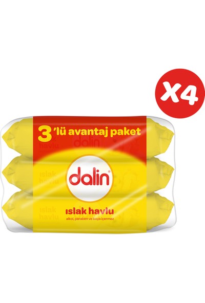 Dalin Islak Havlu 12 Adet 672 Yaprak