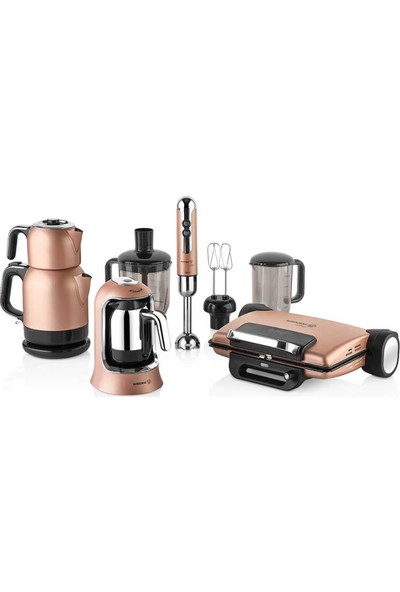 Korkmaz A1817 Rosegold 14 Parça Elektro Set