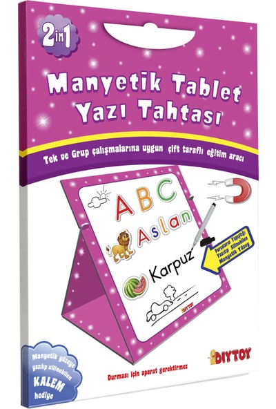 Diytoy Manyetik Tablet Yazı Tahtası Pembe Diytoy Manyetik Tablet Yazı Tahtası Pembe