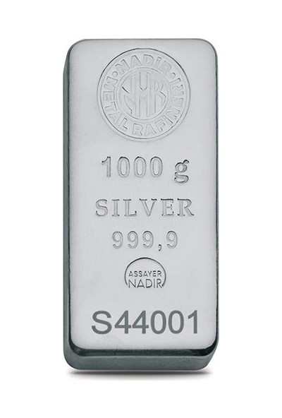 Nadir Fine Silver 999 Ayar Külçe Gümüş 1000 Gram Nadir Fine Silver 999 Ayar Külçe Gümüş 1000 Gram