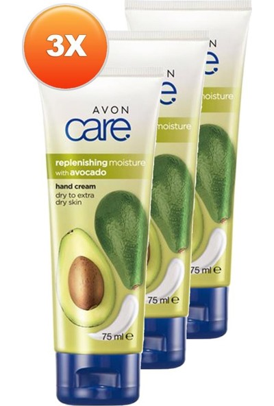 Avon Care Kuru Ciltler Için Avokado Özlü El Krem 75 Ml. Üçlü Set Avon Care Kuru Ciltler Için Avokado Özlü El Krem 75 Ml. Üçlü Set