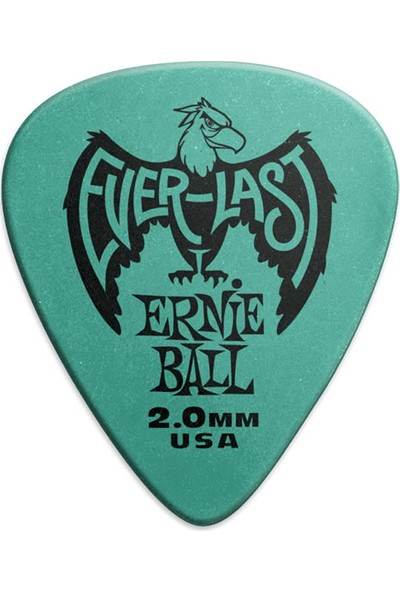 Ernie Ball Everlast Guitar Picks 1 Adet - 2.0mm - Teal Pena Ernie Ball Everlast Guitar Picks 1 Adet - 2.0mm - Teal Pena