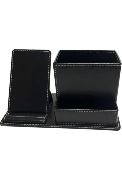 Mucito Masaüstü Telefon Standı Kalemlik Suni Deri