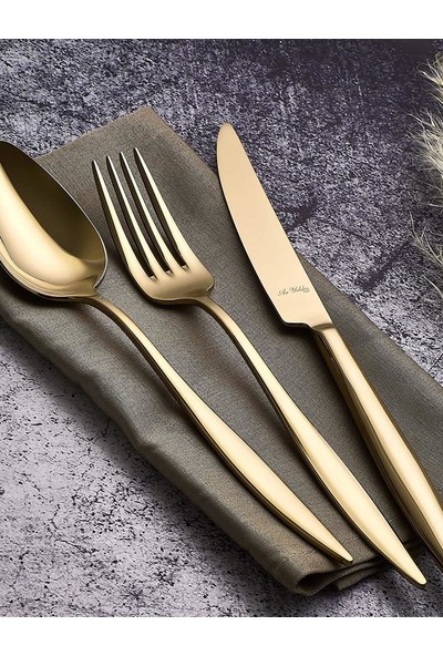 Aryıldız Elegant Gold Pvd 24 Parça Çatal Kaşık Bıçak Takımı