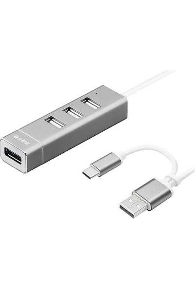 S-Link Swapp SW-U220 4 Port Type-C USB 2.0 Gri USB Hub S-Link Swapp SW-U220 4 Port Type-C USB 2.0 Gri USB Hub