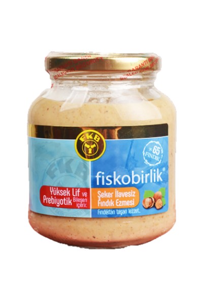 Fiskobirlik Şeker Ilavesiz Fındık Ezmesi 300 gr Fiskobirlik Şeker Ilavesiz Fındık Ezmesi 300 gr