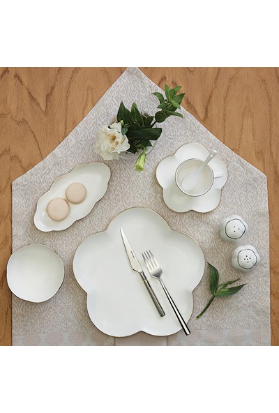 Emsan Çiçek 32 Parça 6 Kişilik Porselen Kahvaltı Takımı