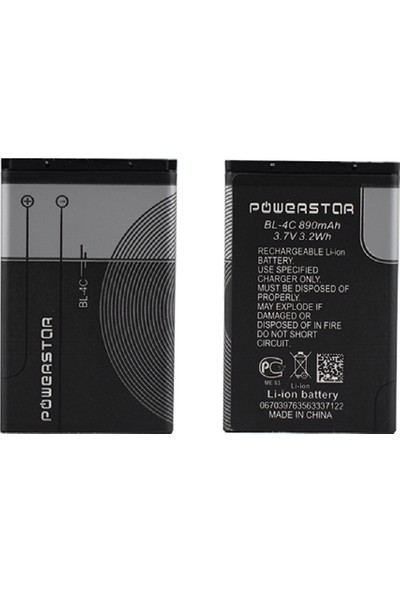 Powerstar Nokia BL4C 6300 6230İ 1200 1110 2700 Batarya Powerstar Nokia BL4C 6300 6230İ 1200 1110 2700 Batarya