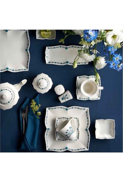 Karaca İznik 32 Parça 6 Kişilik Kahvaltı Seti Kare