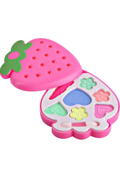 Limon Oyuncak Çilek Desenli Sürülebilir Çocuk Makyaj Seti