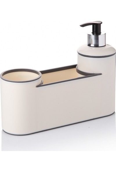 Queen'S Kitchen Akrilik Lüx Sıvısabunluk,fırçalık ve Süngerlik Seti