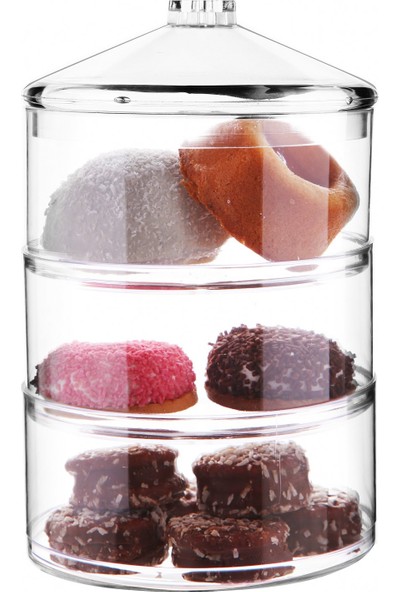 Queen'S Kitchen Akrilik Lüx 3 Katlı Saklama Takımı