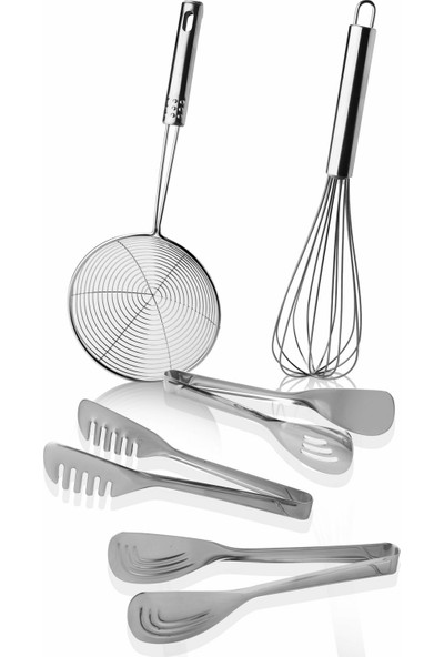 Queen'S Kitchen Çelik Lüx 5 Parça Mutfak Seti