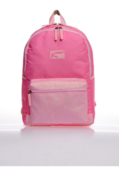 Kaukko Bright Simli Okul Sırt Çantası Pembe K1098