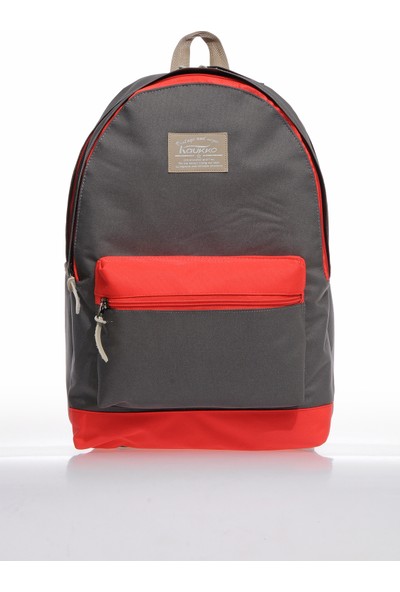 Kaukko Wichlight Okul Sırt Çantası Gri-Mercan K1148