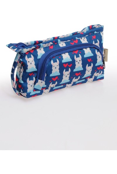 Kaukko Lama Kalem Çantası (Kalemlik) Lacivert K2097