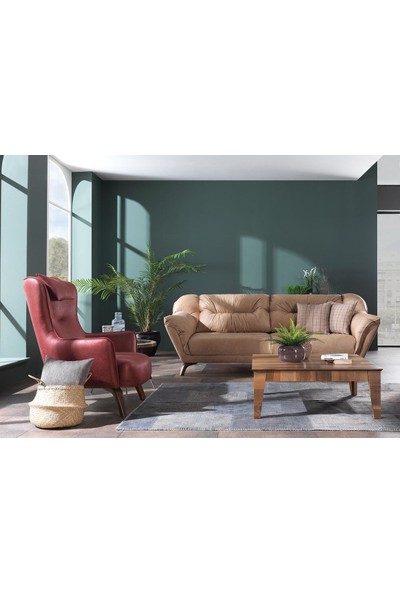 Berrak Mobilya Moon 3'lü Koltuk