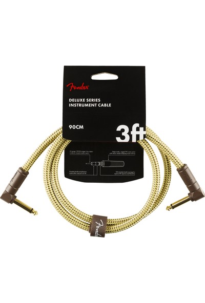 Fender Deluxe Series Instrument Cable Tweed - 90CM Enstrüman Kablosu Fender Deluxe Series Instrument Cable Tweed - 90CM Enstrüman Kablosu