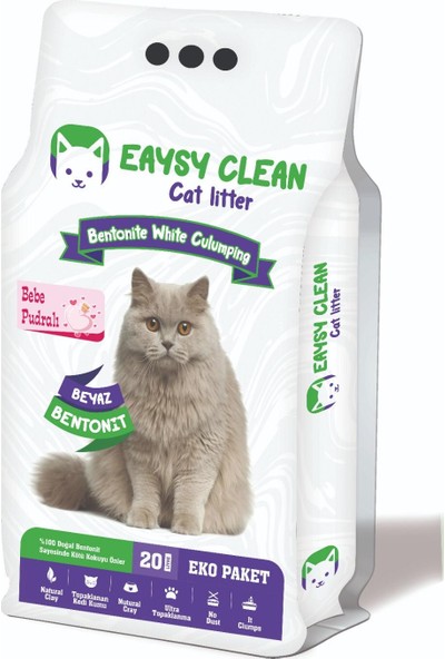 Eaysylean Mükemmel Bebe Pudralı Kedi Kumu 20 lt