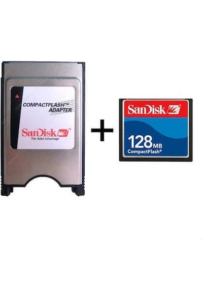 Sandisk SND128 128 MB Compact Flash Hafıza Kartı+Compact Flash Adatör Sandisk SND128 128 MB Compact Flash Hafıza Kartı+Compact Flash Adatör