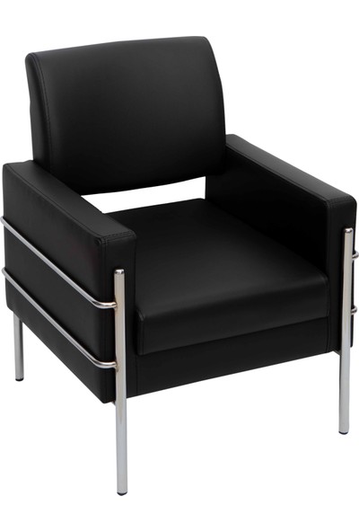 Büro Trend Kubik Siyah Tekli Oturma Grubu
