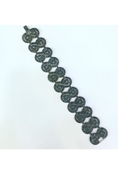 TMT Gümüş Markazit Taşlı Bileklik