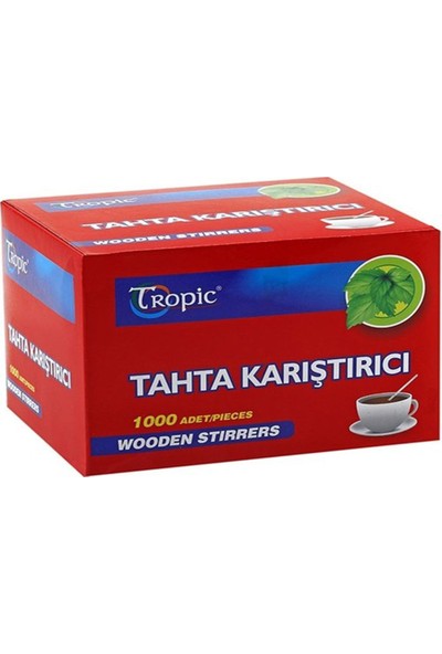 Tropic Tahta Ahşap Karıştırıcı Çay Kaşığı 1000'LI