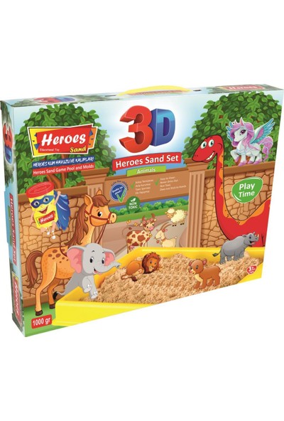 Heroes 3D Kalıplı Pony Kinetik Kum Set 1000 gr KUM-036
