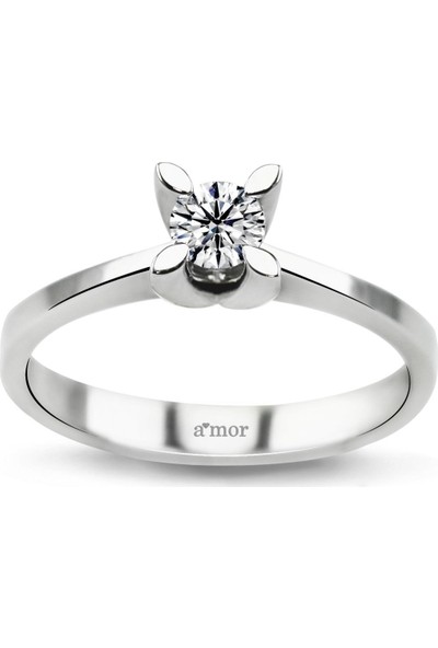 Amor 0.33 Karat Tektaş Pırlanta Yüzük F-Sı 14K Amor 0.33 Karat Tektaş Pırlanta Yüzük F-Sı 14K
