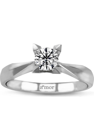 Amor 0.30 Karat Tektaş Pırlanta Yüzük F-Sı 14K Amor 0.30 Karat Tektaş Pırlanta Yüzük F-Sı 14K