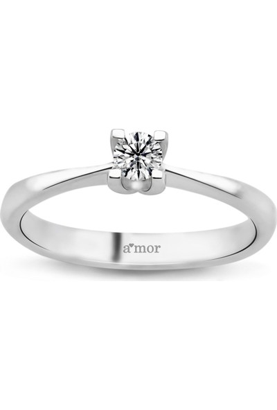 Amor 0.20 Karat Tektaş Pırlanta Yüzük F-Sı 14K Amor 0.20 Karat Tektaş Pırlanta Yüzük F-Sı 14K