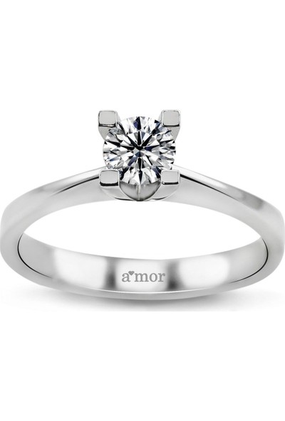 Amor 0.45 Karat Tektaş Pırlanta Yüzük G-Sı 14K Amor 0.45 Karat Tektaş Pırlanta Yüzük G-Sı 14K