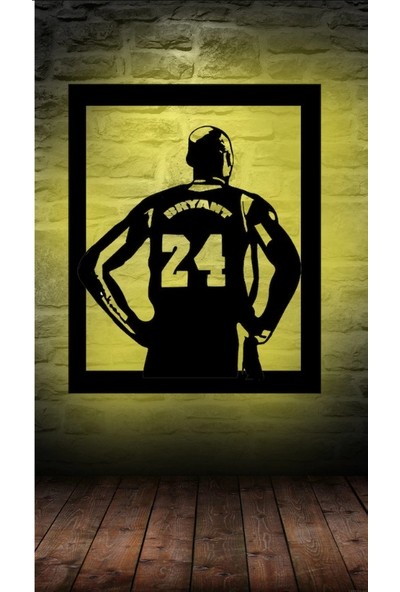 Woodenart Ledli Kobe Bryant Ahşap Tablo