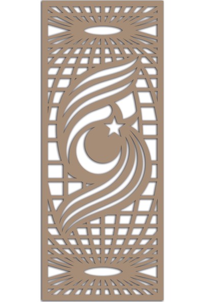 Liar Ahşap Seperatör (Paravan) - KSP-199 - (18 mm) - (69 cm x 139 cm) - (Ham)