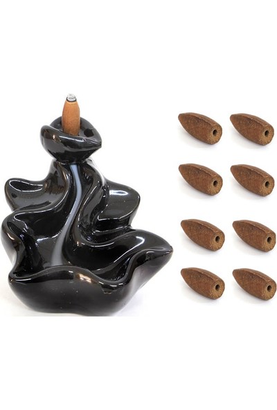 Mnk Şelale Tütsülük + 8 Adet Konik Tütsü Mnk Şelale Tütsülük + 8 Adet Konik Tütsü