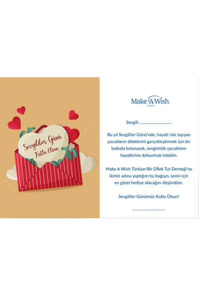 Bir Dilek Tut Derneği Sevgililer Günü Sertifikası Bir Dilek Tut Derneği Sevgililer Günü Sertifikası