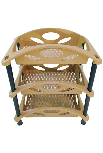 Mavis Plastik Sebzelik 3 Katlı - Bej Mavis Plastik Sebzelik 3 Katlı - Bej